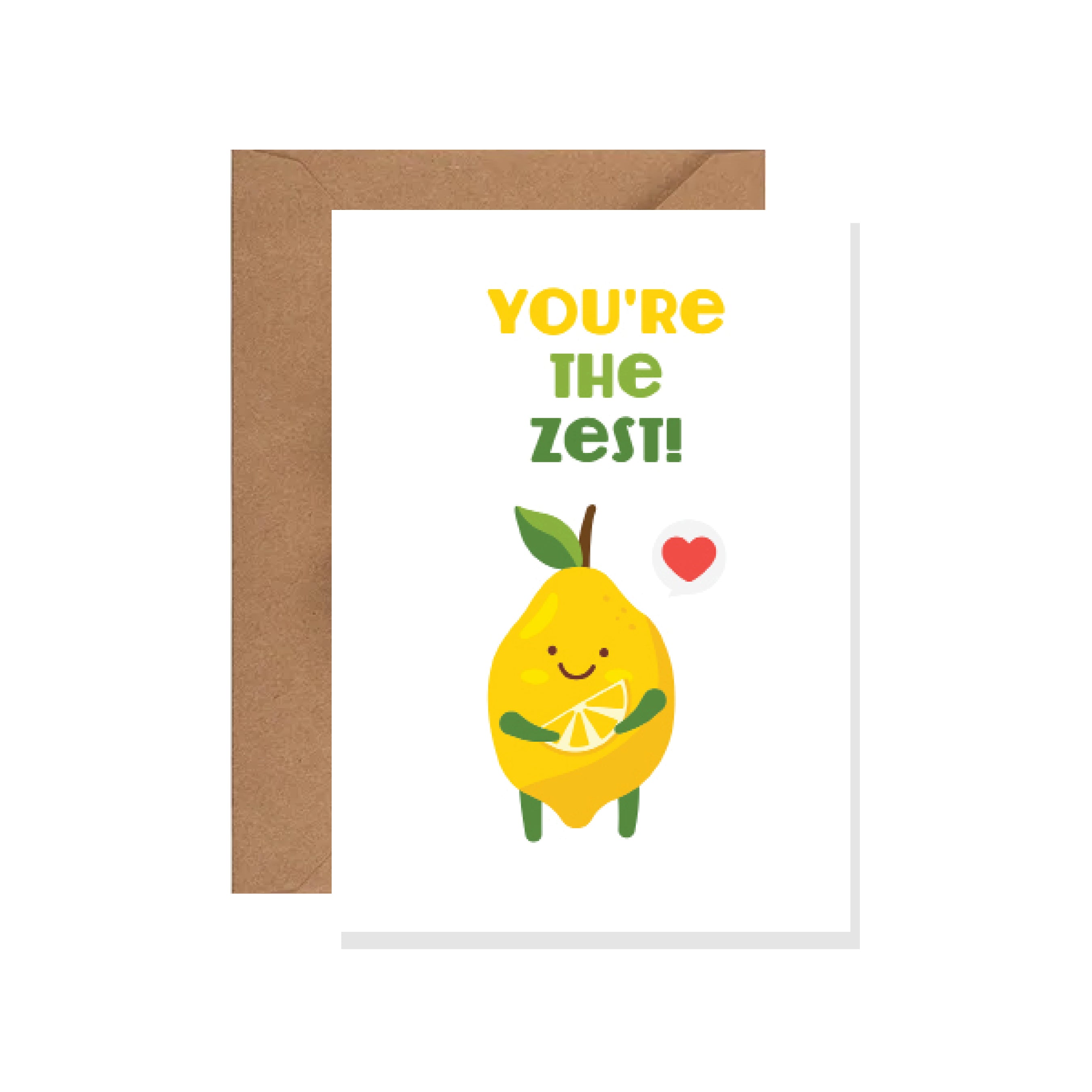 "You're The Zest" Lemon Greeting Card – Julie Ann Design